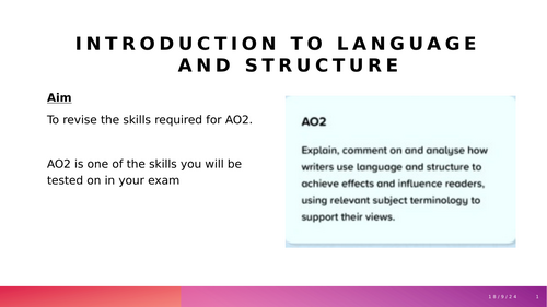 GCSE English Language Q3 - Language and Structure | Teaching Resources