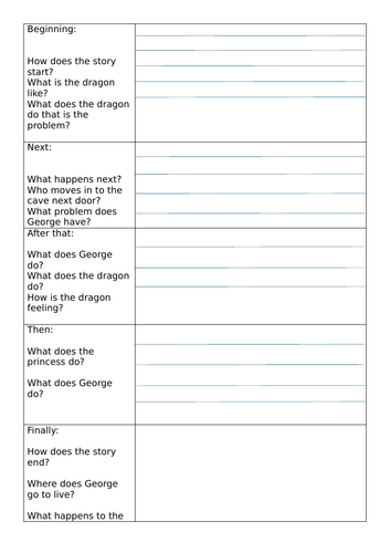 George and the Dragon planning | Teaching Resources