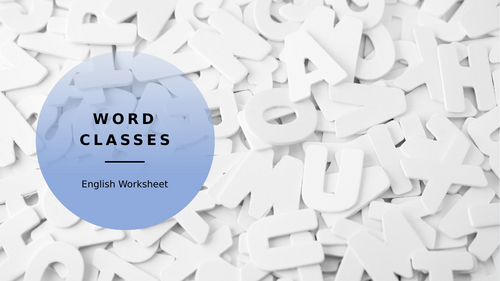 Word classes activity | Teaching Resources