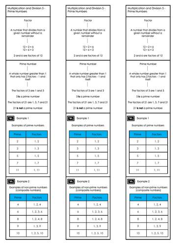 Year 5 Multiplication and Division - Prime Numbers Lesson | Teaching ...