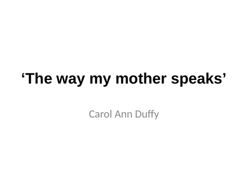 Duffy - Scottish Text poetry collection | Teaching Resources