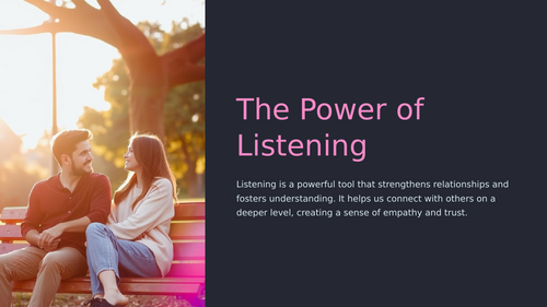 The Power of Listening | Teaching Resources