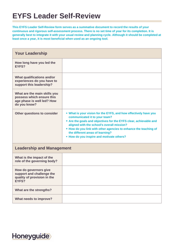 EYFS Leader Folder Pack | Teaching Resources