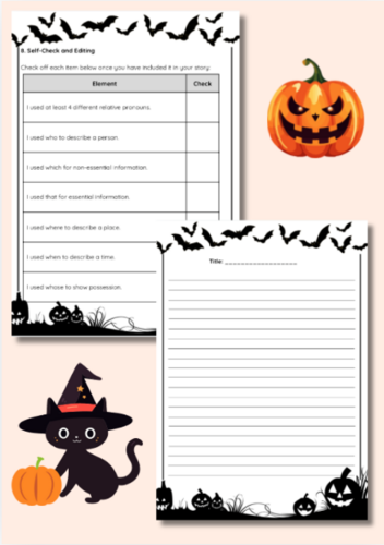 Halloween English Grammar Relative Pronouns and Relative Clauses ...