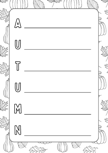 Autumn Acrostic Poem Writing Lesson | Teaching Resources