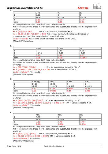 Edexcel A-level chemistry Equilibria I and II worksheets | Teaching ...