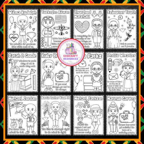 Black History Month Coloring Pages | Black heroes quotes coloring ...