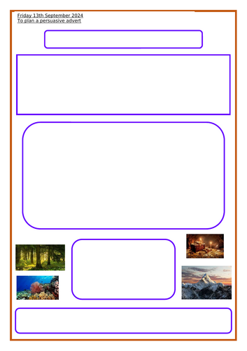 To plan a persuasive advert Year 4 | Teaching Resources