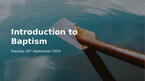 Baptism KS1 PPT & Lesson Plan | Teaching Resources