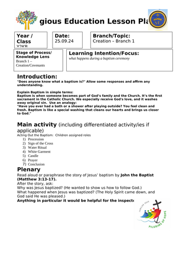 Baptism KS1 PPT & Lesson Plan | Teaching Resources