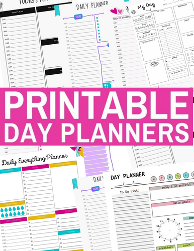 Printable Day Planners – Organize Your Day with Ease | Teaching Resources
