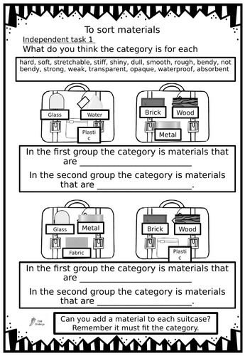 KS1 To sort materials. | Teaching Resources
