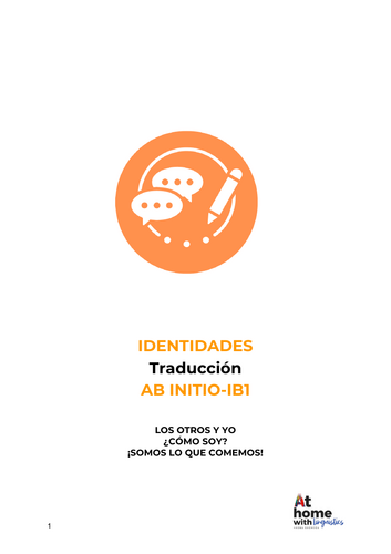 Spanish Translations Identities AB Initio IB1 | Teaching Resources