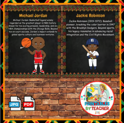Black history month Bulletin Board banners | Famous black figures bio ...
