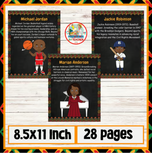Black history month Bulletin Board banners | Famous black figures bio ...