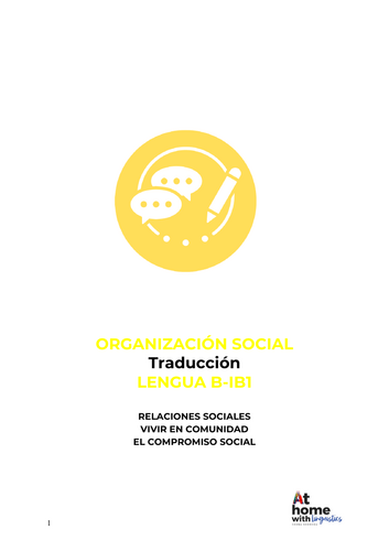 Spanish Translations Social Organisation Language B IB1 | Teaching ...