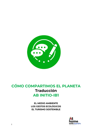 Spanish Translations Sharing The Planet AB Initio IB1 | Teaching Resources