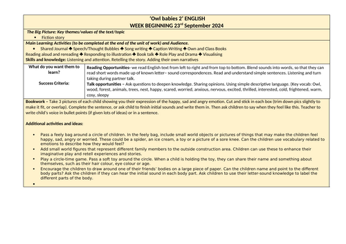 Owl Babies lesson plans | Teaching Resources