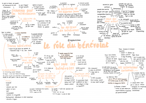 aqa a-level french mindmap - topic 3: le rôle du bénévolat (year 1 ...