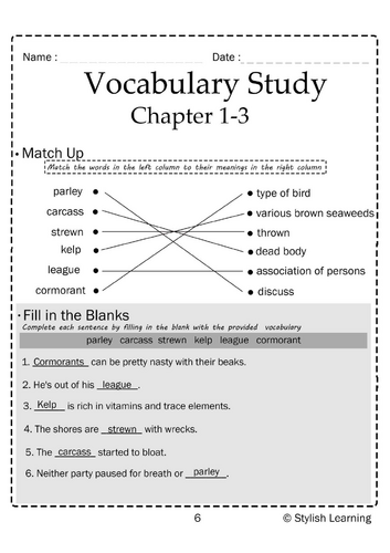 Island of the Blue Dolphins Novel Study-Complete Novel Study ...