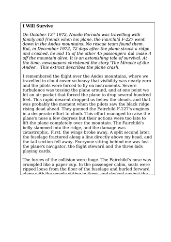 AQA Step Up to English: Component 2 SURVIVAL *NEW from 2025* | Teaching ...
