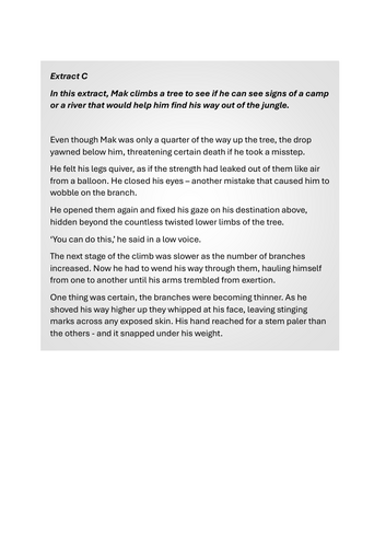 AQA Step Up to English: Component 2 SURVIVAL *NEW from 2025* | Teaching ...