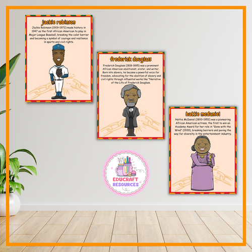 Black history month black bulletin board | famous Black leaders bio ...