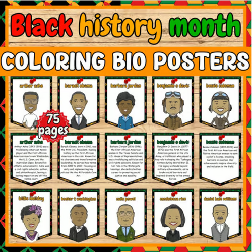 Black History Month Bulletin Board | famous Black leaders biography ...