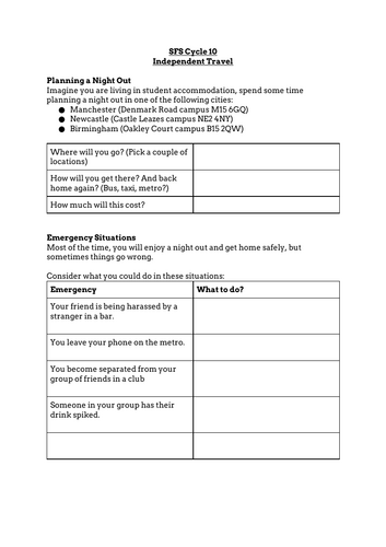 Independent Travel Lesson | Teaching Resources