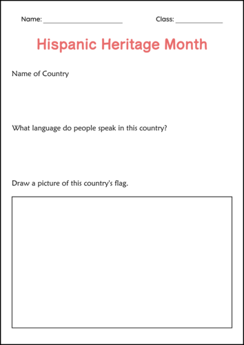 Printable Hispanic Heritage Month Activities - Hispanic Heritage Month ...