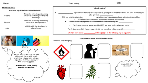Vaping Documentary Lesson | Teaching Resources
