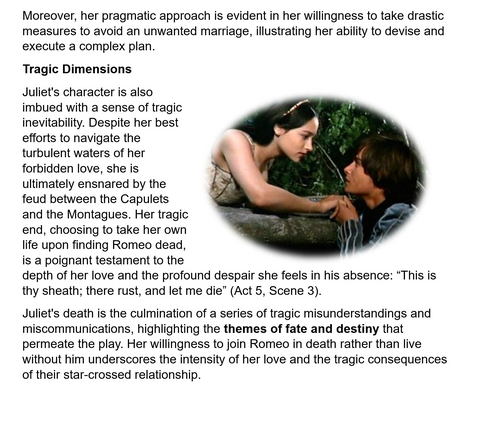 AQA English Literature GCSE Romeo & Juliet An analysis of Juliet ...