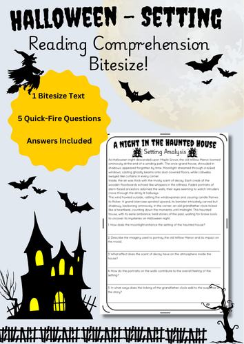 Halloween Setting Analysis Bitesize English Reading Comprehension ...