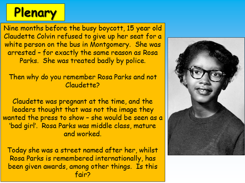 Rosa Parks - Montgomery Bus Boycott | Teaching Resources