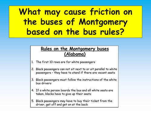 Rosa Parks - Montgomery Bus Boycott | Teaching Resources
