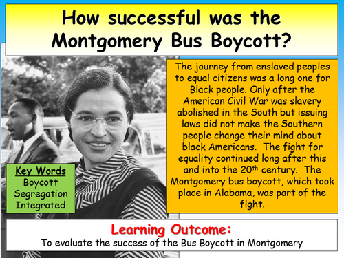 Rosa Parks - Montgomery Bus Boycott | Teaching Resources