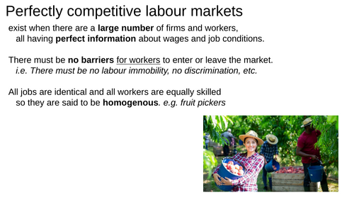 Perfectly competitive labour markets | Teaching Resources