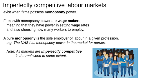 Imperfectly competitive monopsony markets | Teaching Resources
