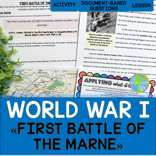 First Battle of the Marne World War I | Teaching Resources