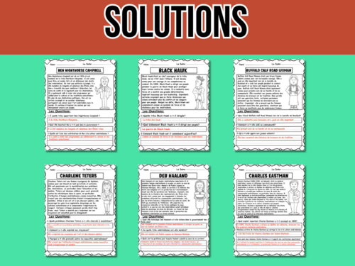 French Native American Heritage Month Reading Comprehension Passages ...