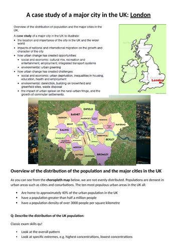 A case study of a major city in the UK: London | Teaching Resources