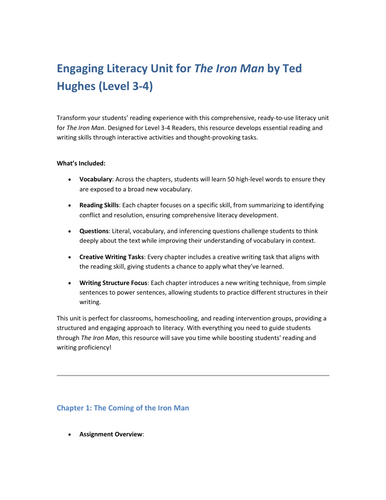 The Iron Man Literacy Adventure: Engaging Learning for Grades 3-6 (Ages ...