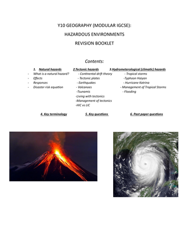 IGCSE Geography - Paper 1: Physical Geography - Hazardous environments ...