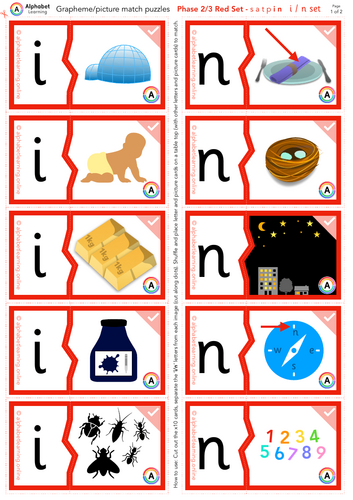 SATPIN Grapheme/picture match AND writing activity | Teaching Resources