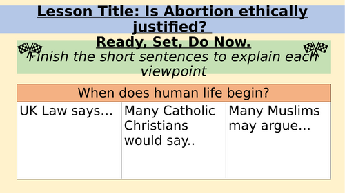 KS3 - Religious Studies/ Education (RS) Lesson - Opinions about ...