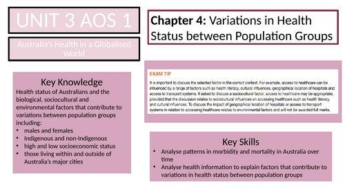 VCE HHD U3 AOS1 Powerpoint: CHAPTER 4: Population Groups | Teaching ...