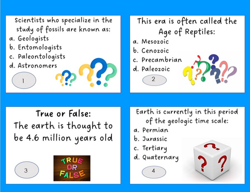 History of Life Task Cards (Biology, Earth Science) | Teaching Resources