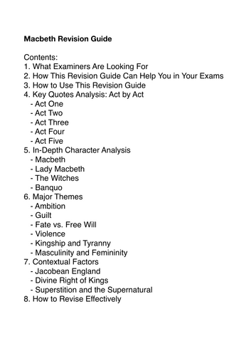 Macbeth Everything You Need for a 9 Guide | Teaching Resources