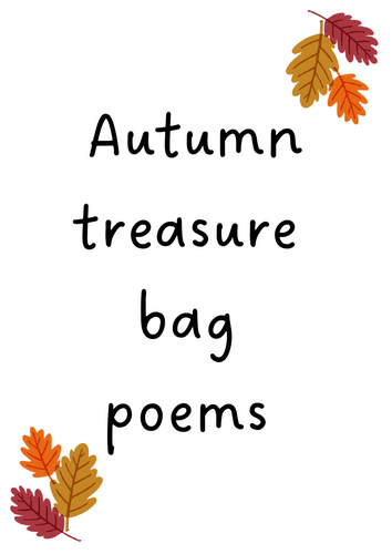 Autumn treasure bag poem | Teaching Resources
