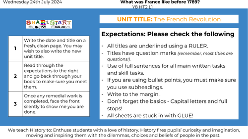 Y8 French Revolution: 12 Lessons + Assessment | Teaching Resources
